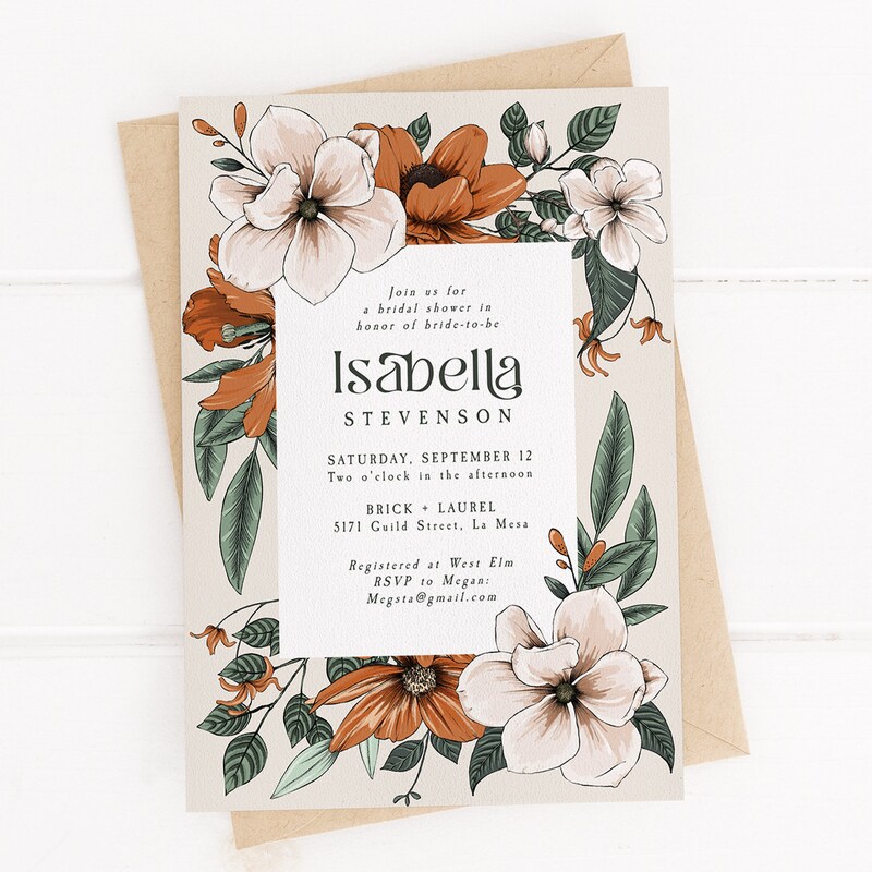 Bohemian Invite - Etsy