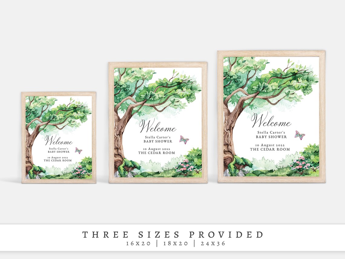 Enchanted Forest Editable Welcome Sign Printable Secret - Etsy