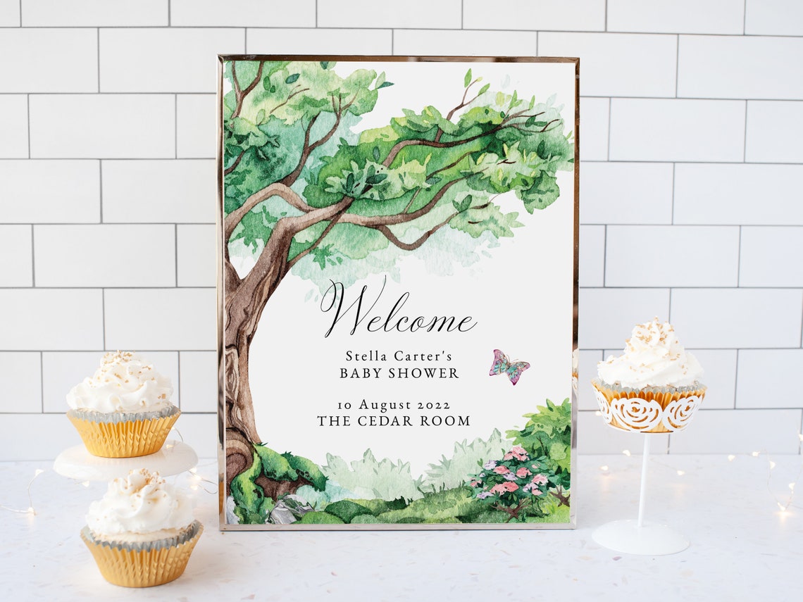 Enchanted Forest Editable Welcome Sign Printable Secret - Etsy