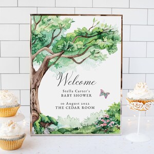 Enchanted Forest Editable Welcome Sign, Printable Secret Garden Party ...