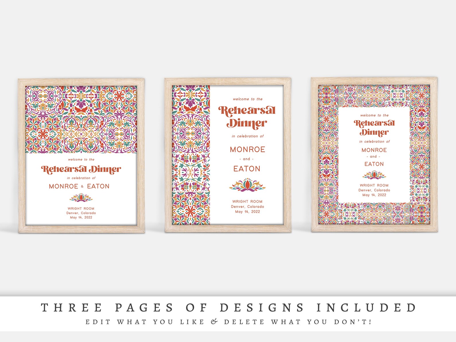 Spanish Tiles Editable Welcome Poster DIY Printable Talavera - Etsy
