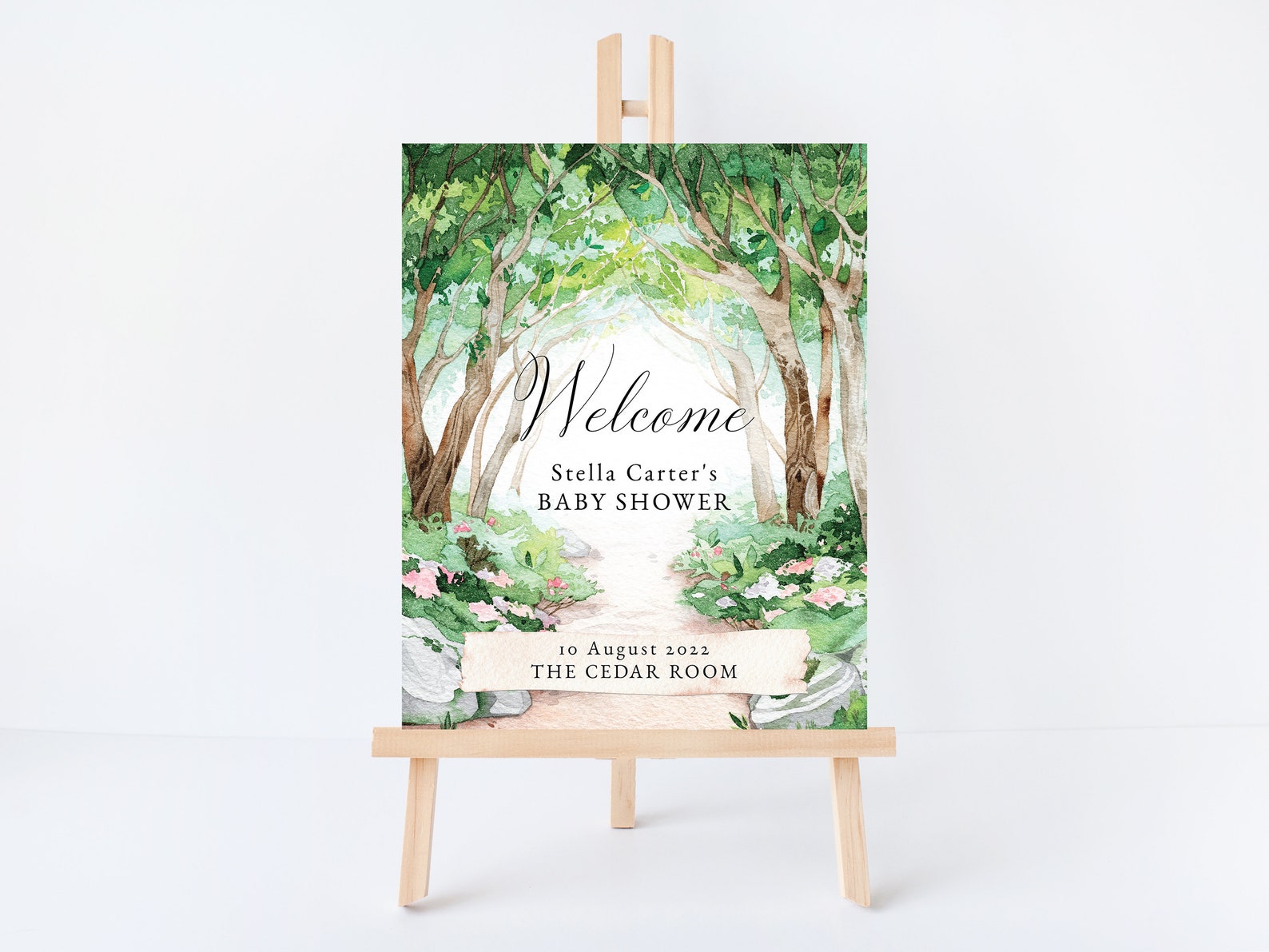 Enchanted Forest Editable Welcome Sign, Printable Secret Garden Party ...