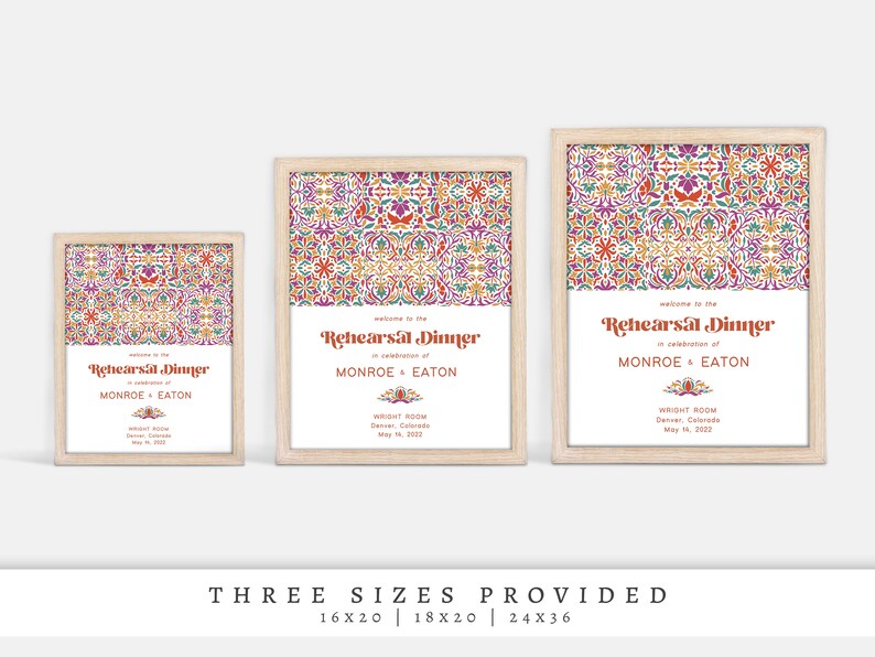 Spanish Tiles Editable Welcome Poster DIY Printable Talavera - Etsy