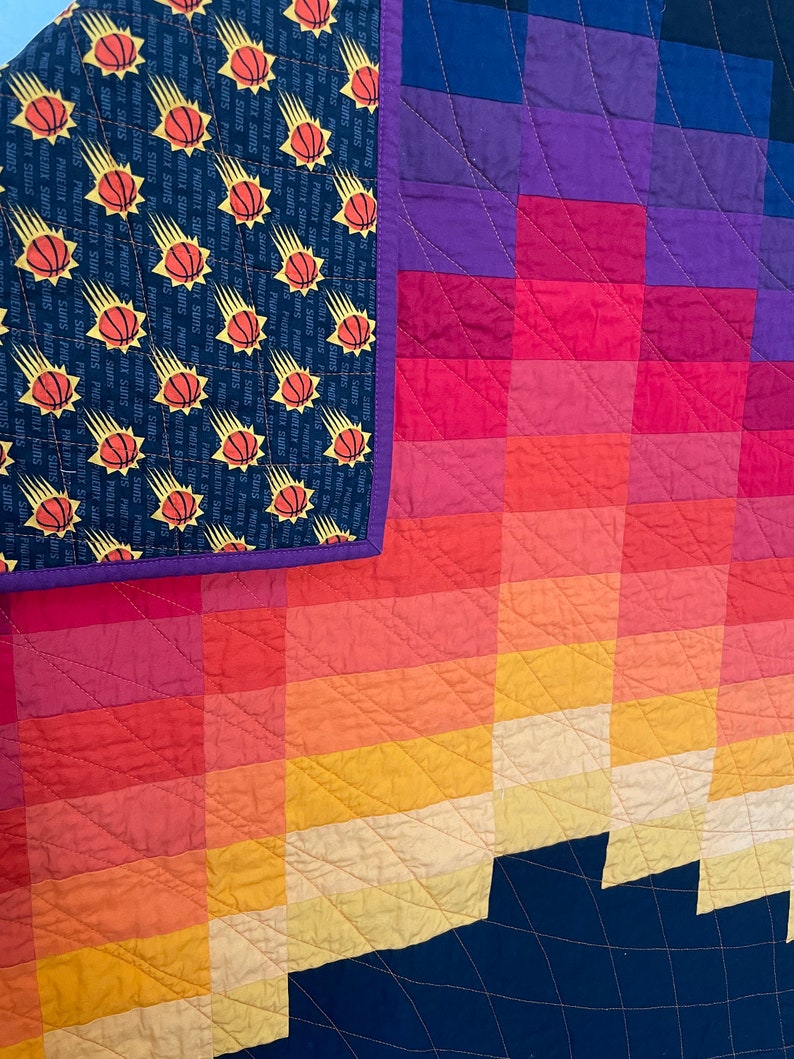 The Valley Quilt (two Sizes) Phoenix Suns Version | Copperandcitrus - Etsy