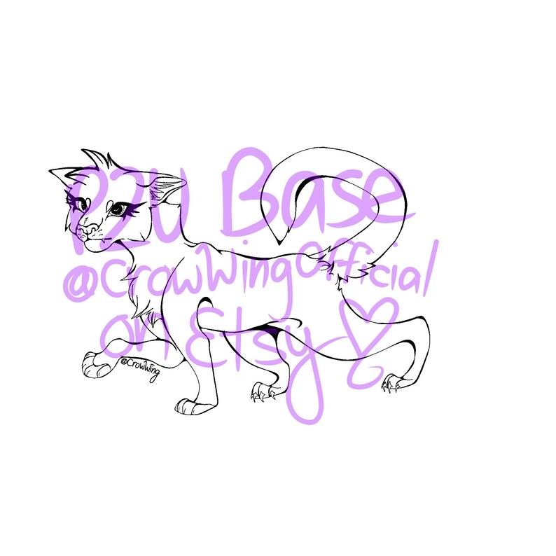 Warrior Cat Base - Etsy