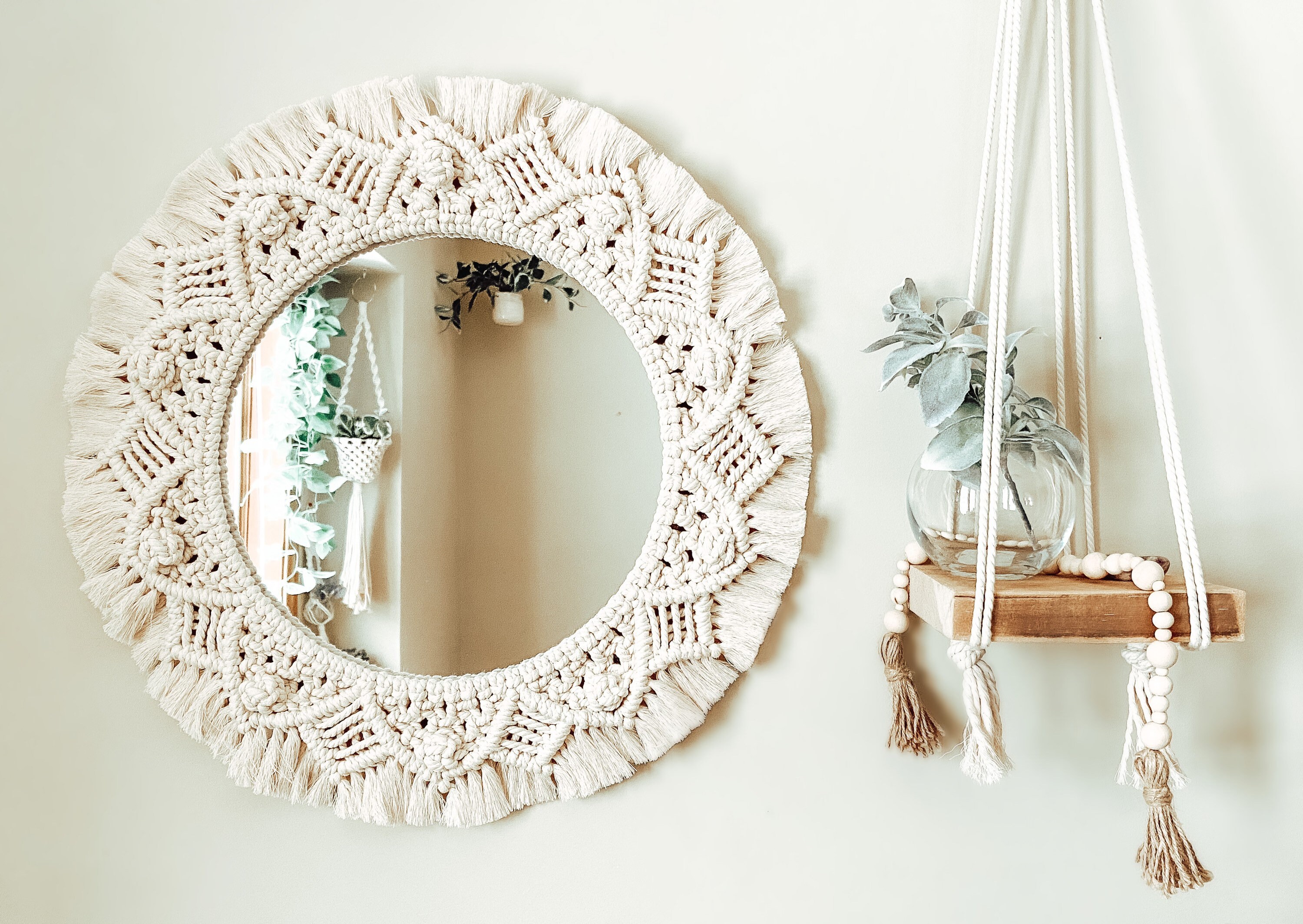 Home Décor Wall Décor Macrame Mirror Macrame Wall Mirror Free Shipping ...