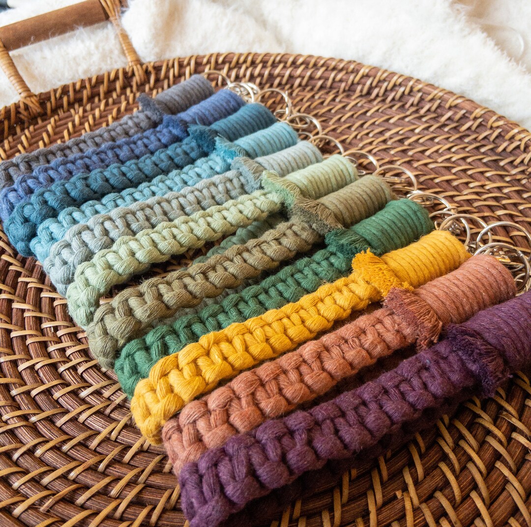 Macrame Wristlet Keychain / Aesthetic / Boho Accessories / Key Fob ...