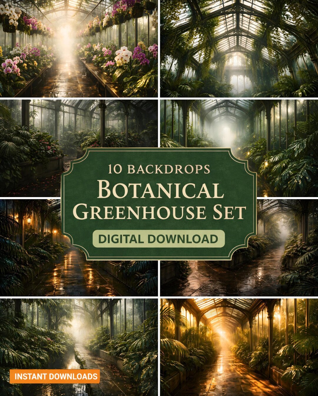 Botanical Greenhouse Backdrops | Lush Tropical Plant Photography ...