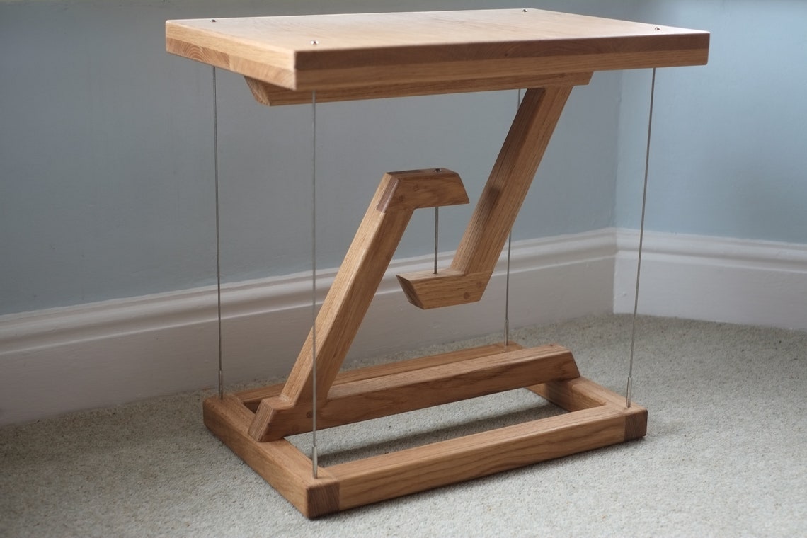 Solid Oak Floating Table Tensegrity - Etsy UK