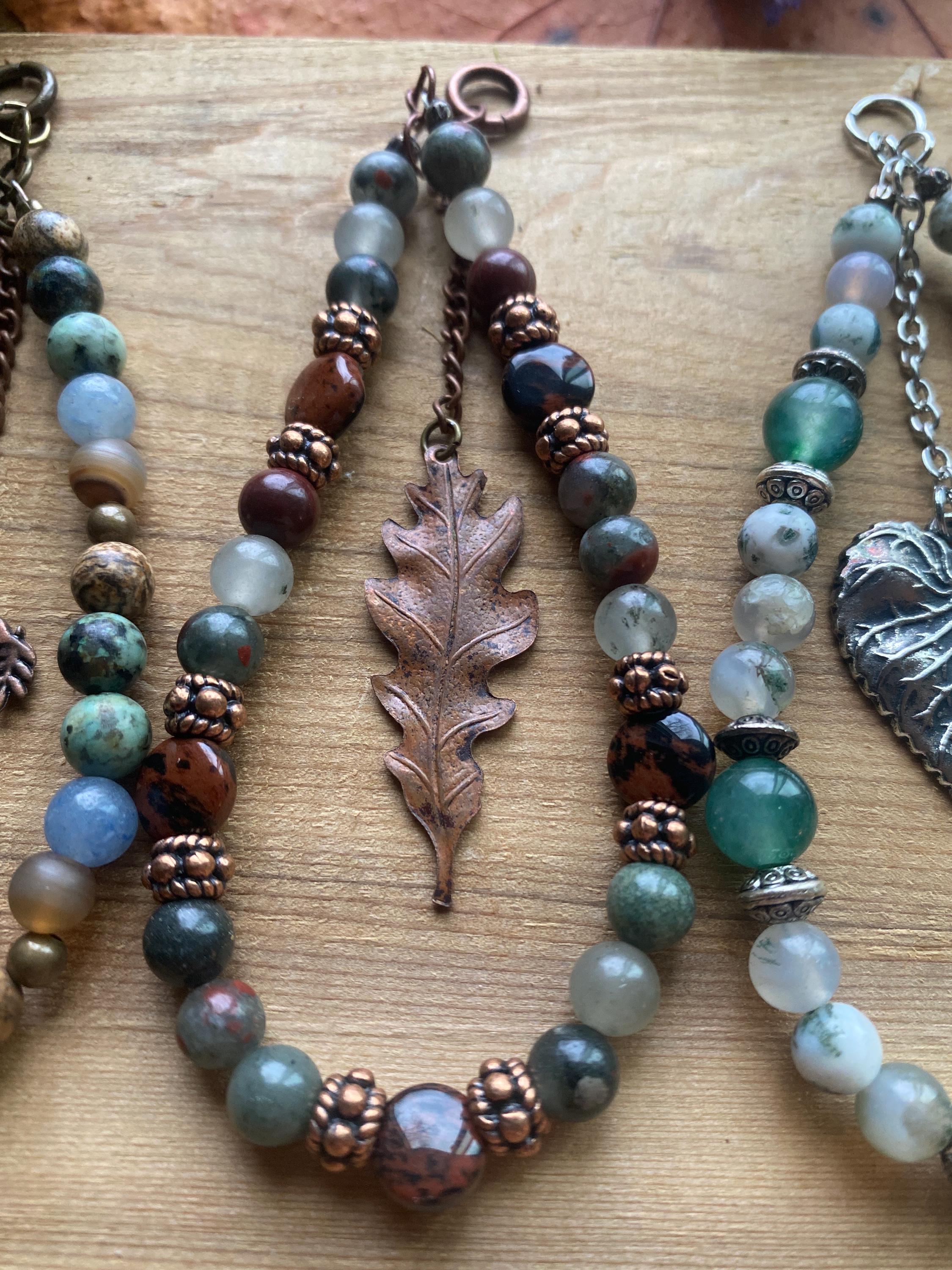 Gemstone Car Mirror Dangle: Agate, Jasper & Alloy Charms - Etsy