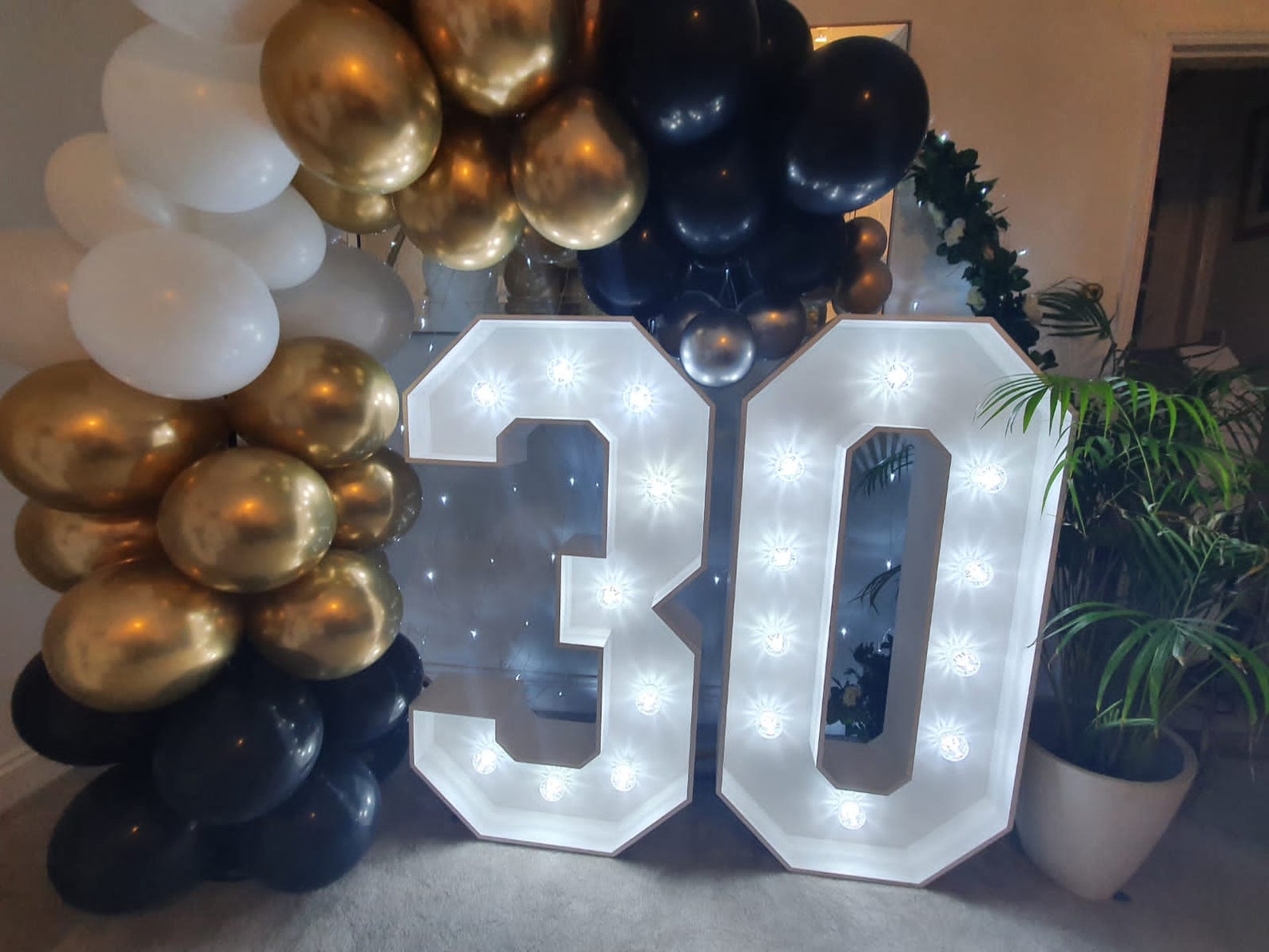 UK Only LIGHT UP Numbers and Balloon Displays for Birthdays - Etsy