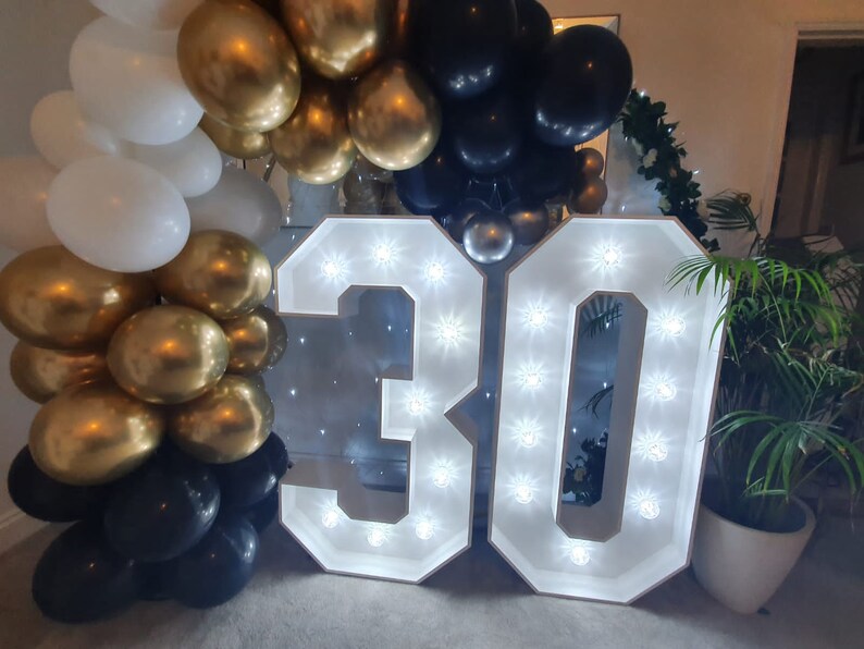 UK Only LIGHT UP Numbers and Balloon Displays for Birthdays - Etsy