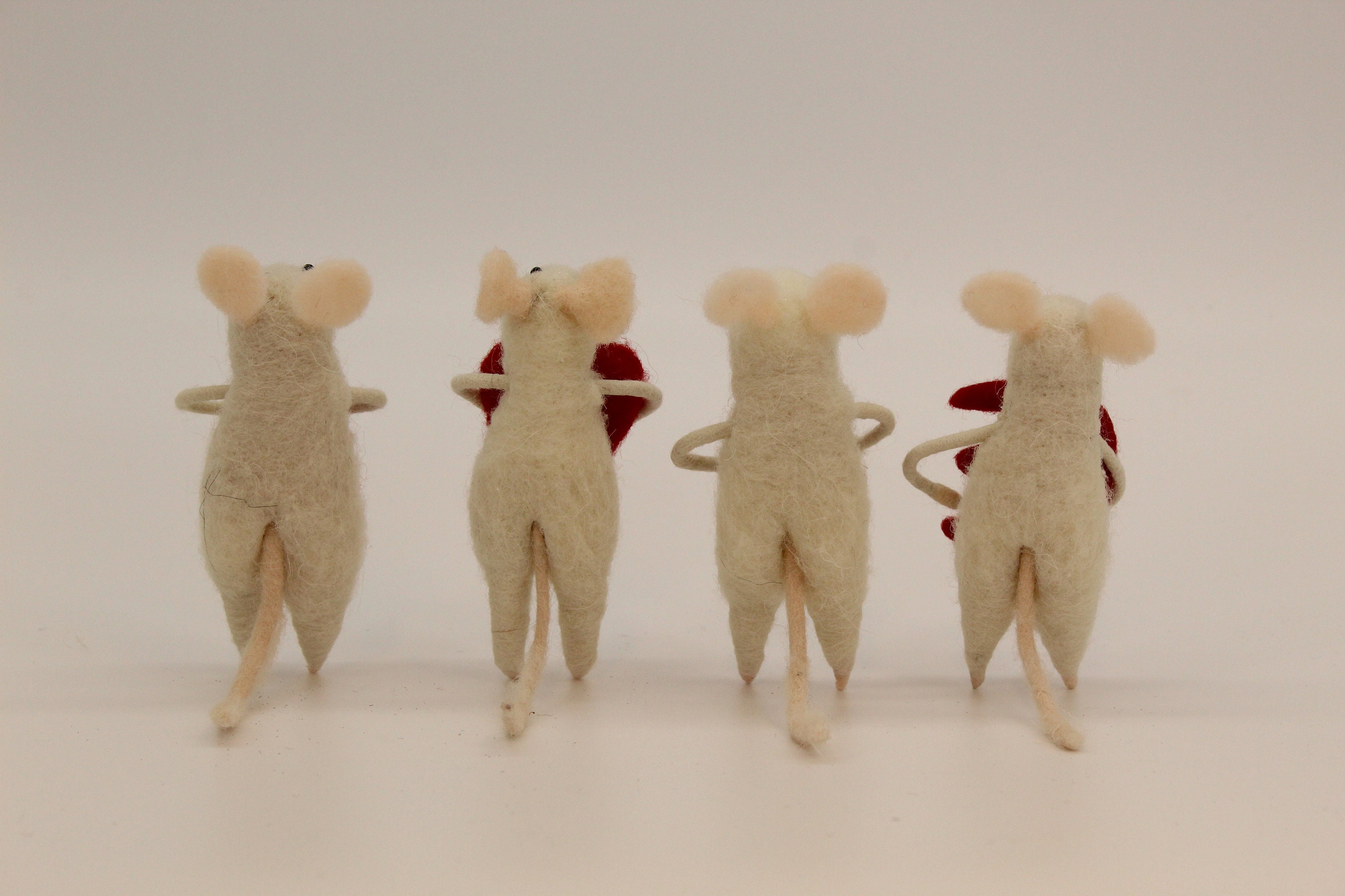 Love Mice Wool Felt Mouse With Love Famliy Handmade Ornament - Etsy Canada