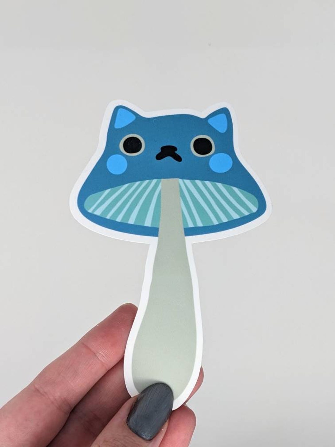 Mushroom Cat Sticker | Large Sticker | Waterproof Sticker | Gift for ...