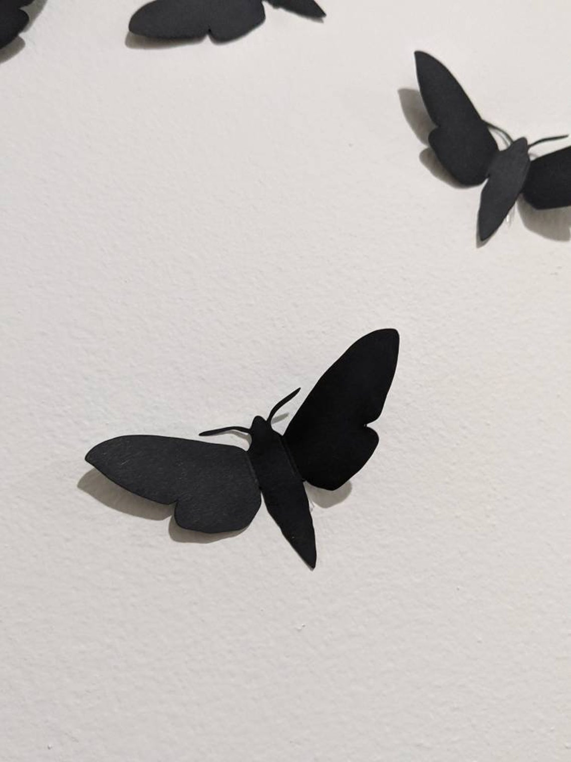 Black Moth Decorations | Paper Moths | Halloween Decor | Craft Supplies ...