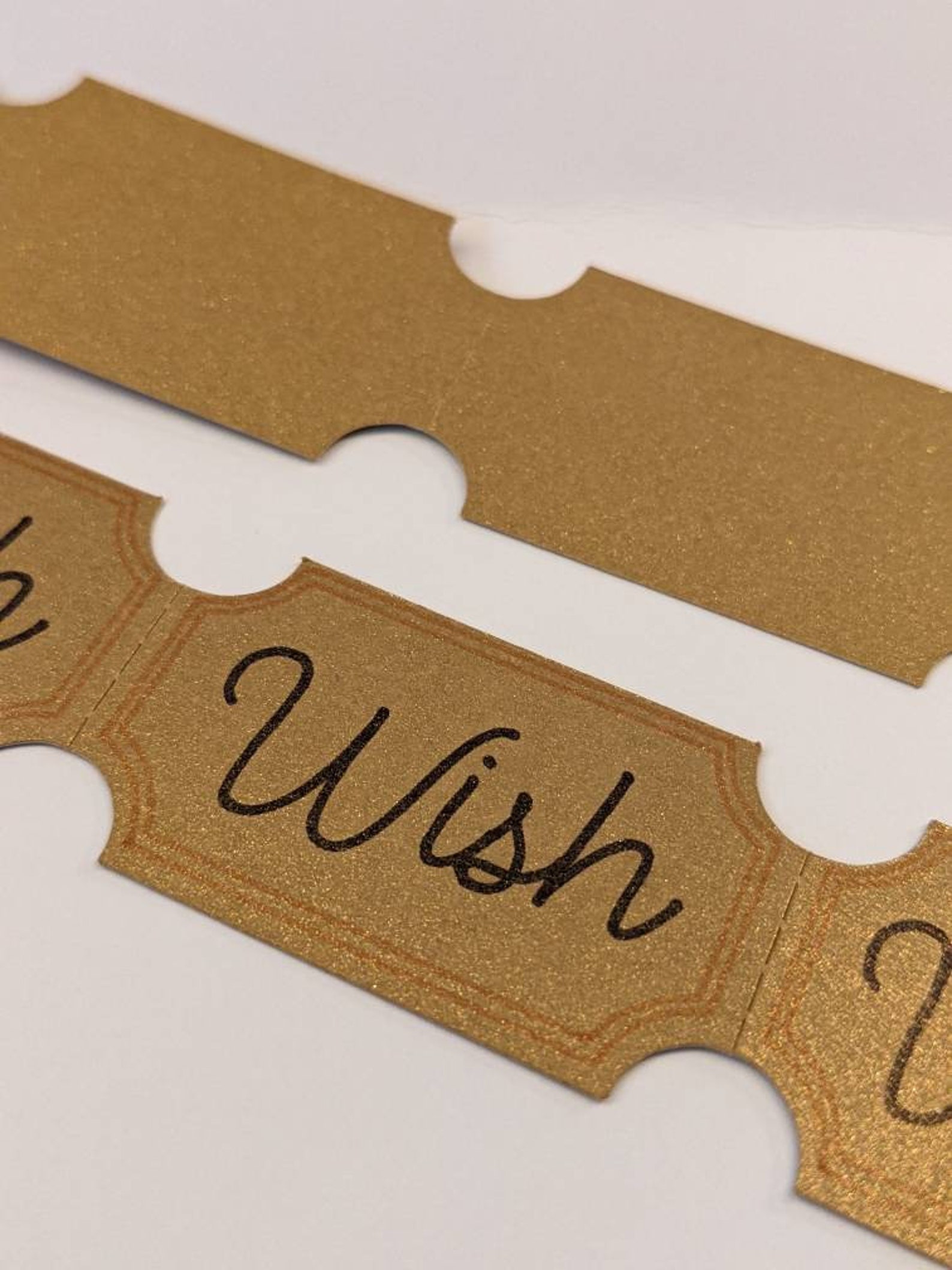 Golden Wish Tickets | Party Favor | Papercraft | Fairycore | Birthday ...
