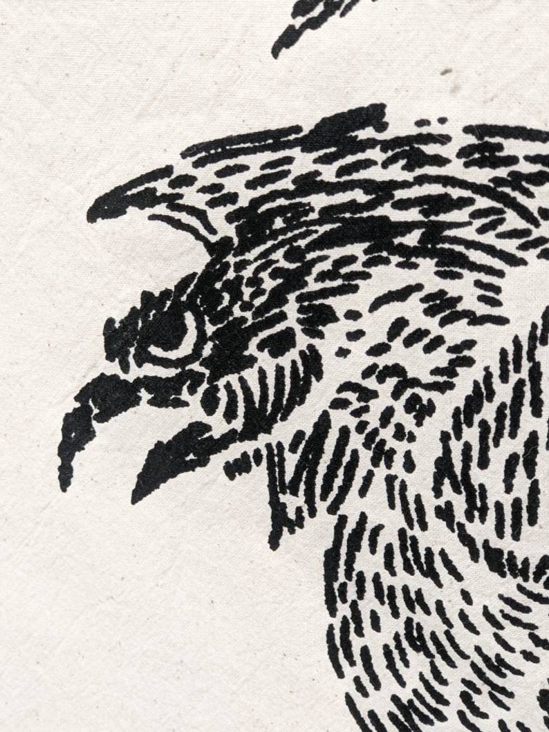 Crow Kitchen Towel Crow Dishtowel Crow Hand Towel Black - Etsy