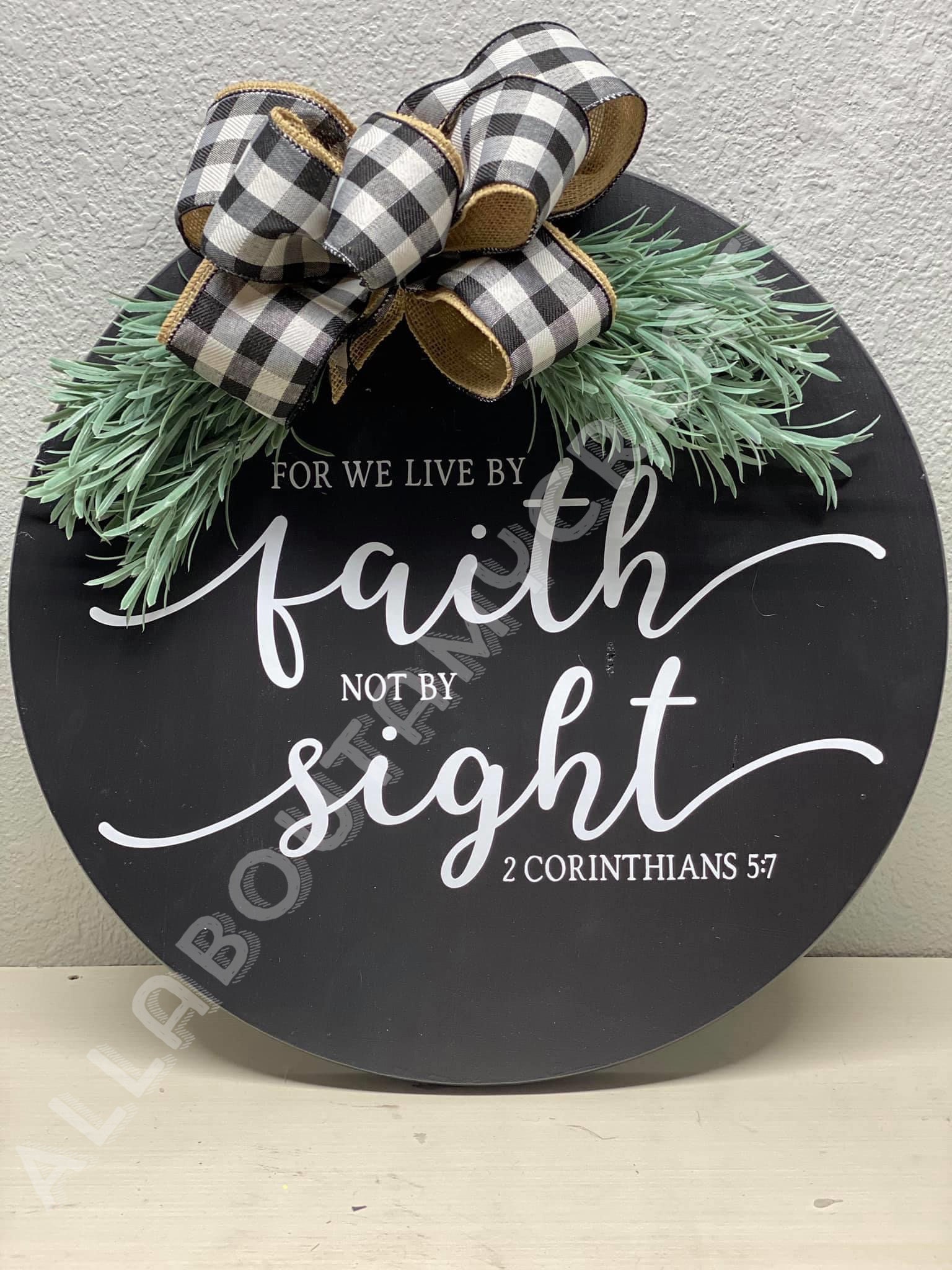 Round Door Hanger Scripture - Etsy