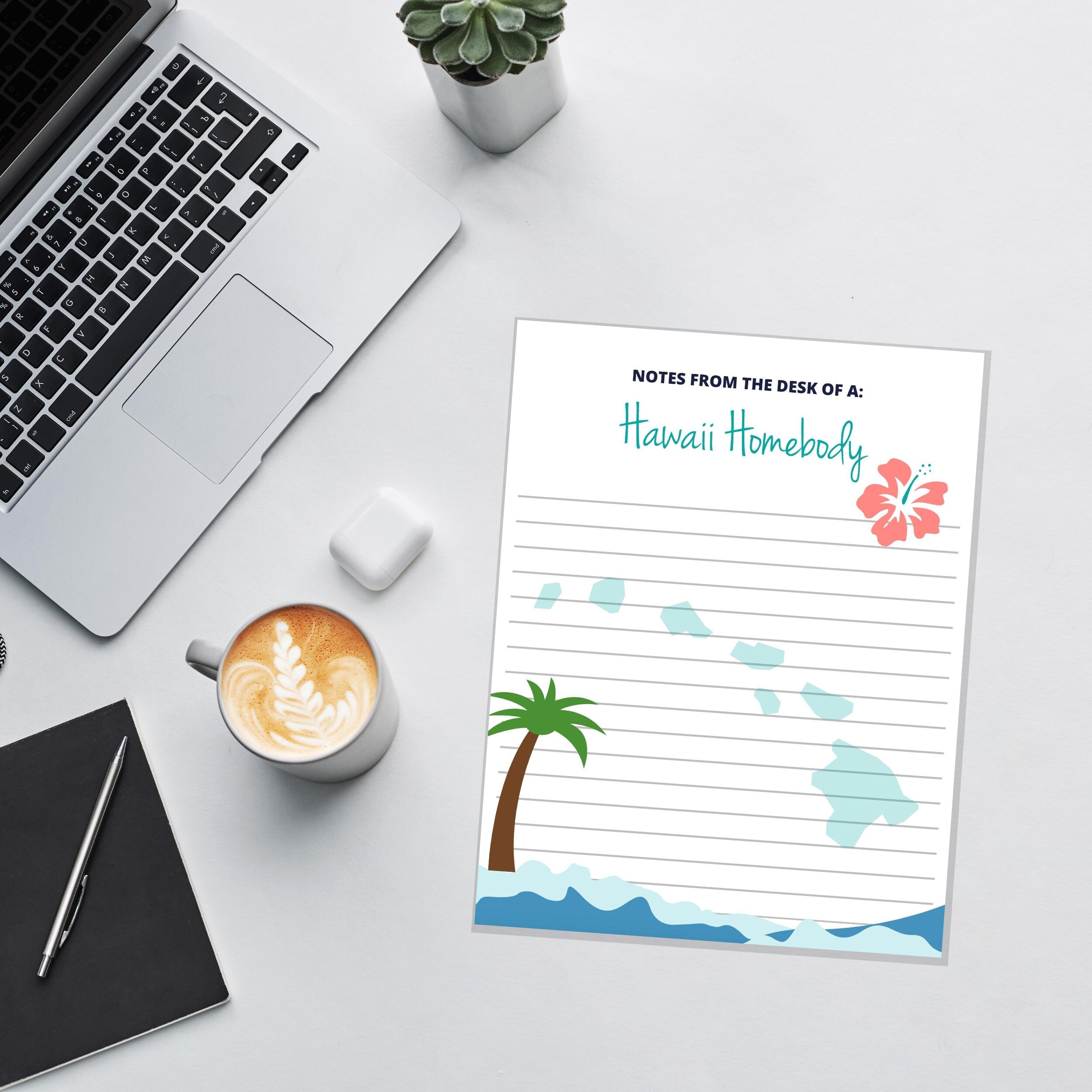 Hawaii Homebody Stationary Printable Writing Paper Digital - Etsy