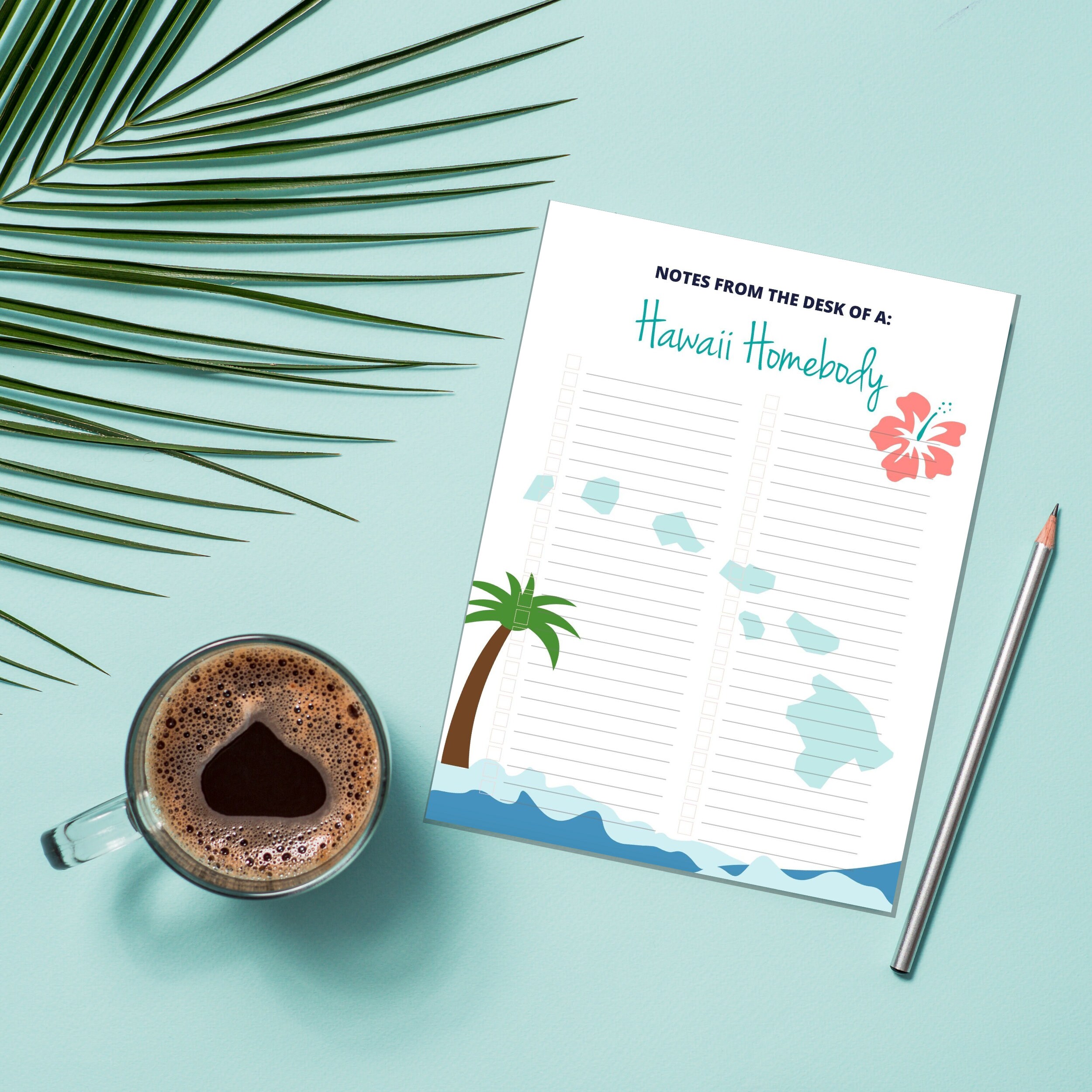 Hawaii Homebody Stationary Printable Writing Paper Digital - Etsy