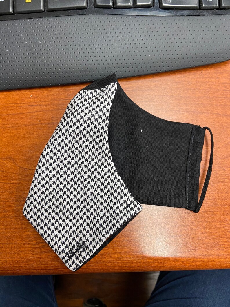 Black and White Split Mask - Etsy