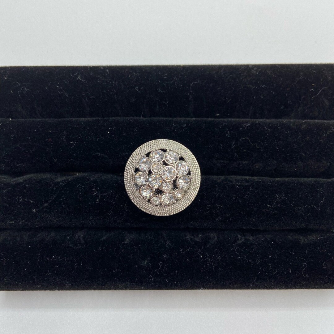 Silver Circular Gem Ring - Etsy