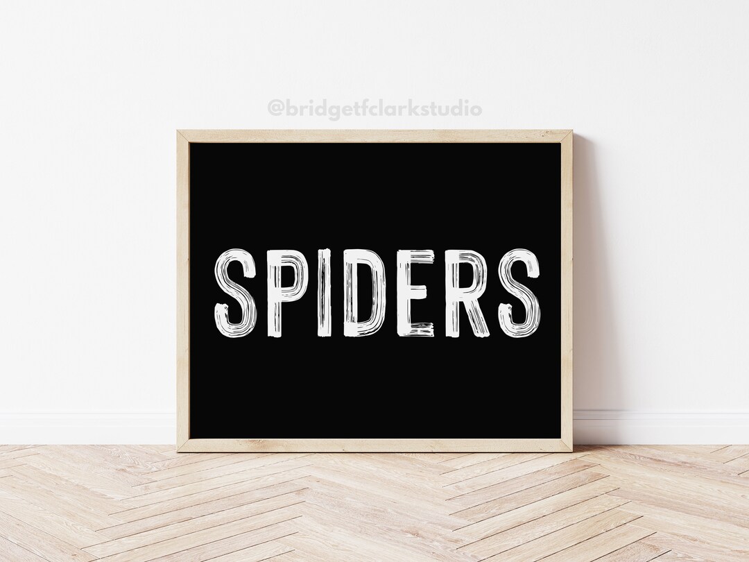 Spider Wall Art, Spider Printable Artwork, Halloween Printable Wall Art ...