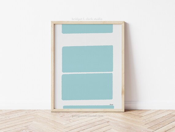 Color Block Prints Printable Wall Art Mid Century Modern | Etsy