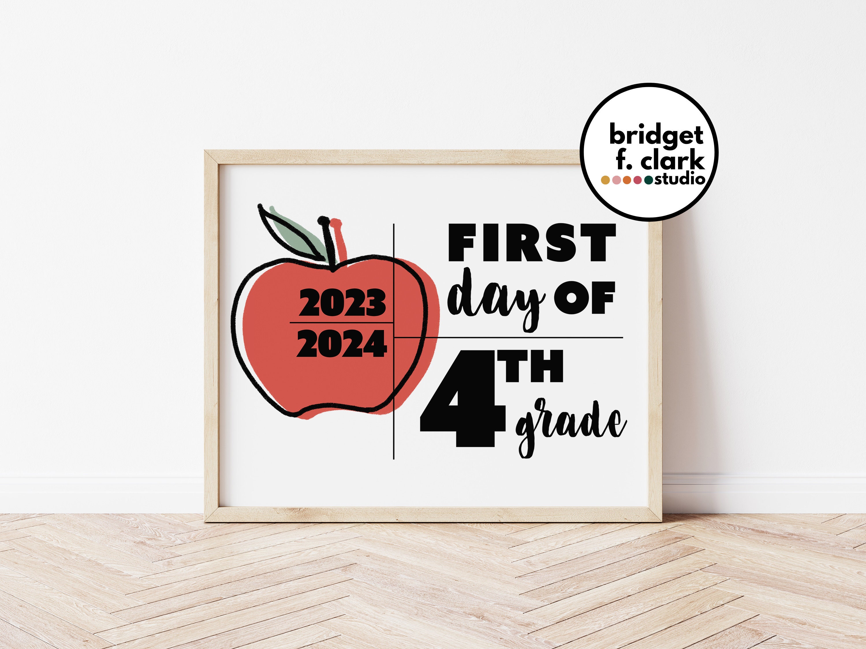 First Day of School Sign 4th Grade Back to School Sign - Etsy