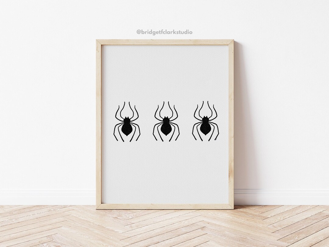 Spider Wall Art, Spider Printable, Halloween Printable Wall Art, Modern ...