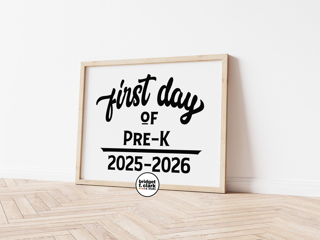 Pre-k Sign, First Day of School Sign, Back to School Sign, School Year ...