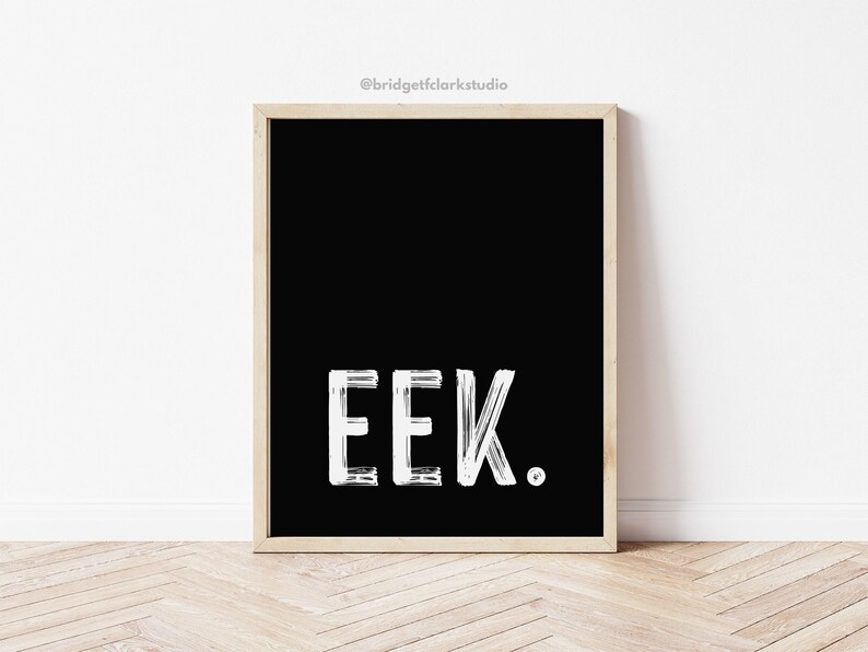 Eek Sign, Minimal Halloween Printable Wall Art, Boho Halloween Party ...