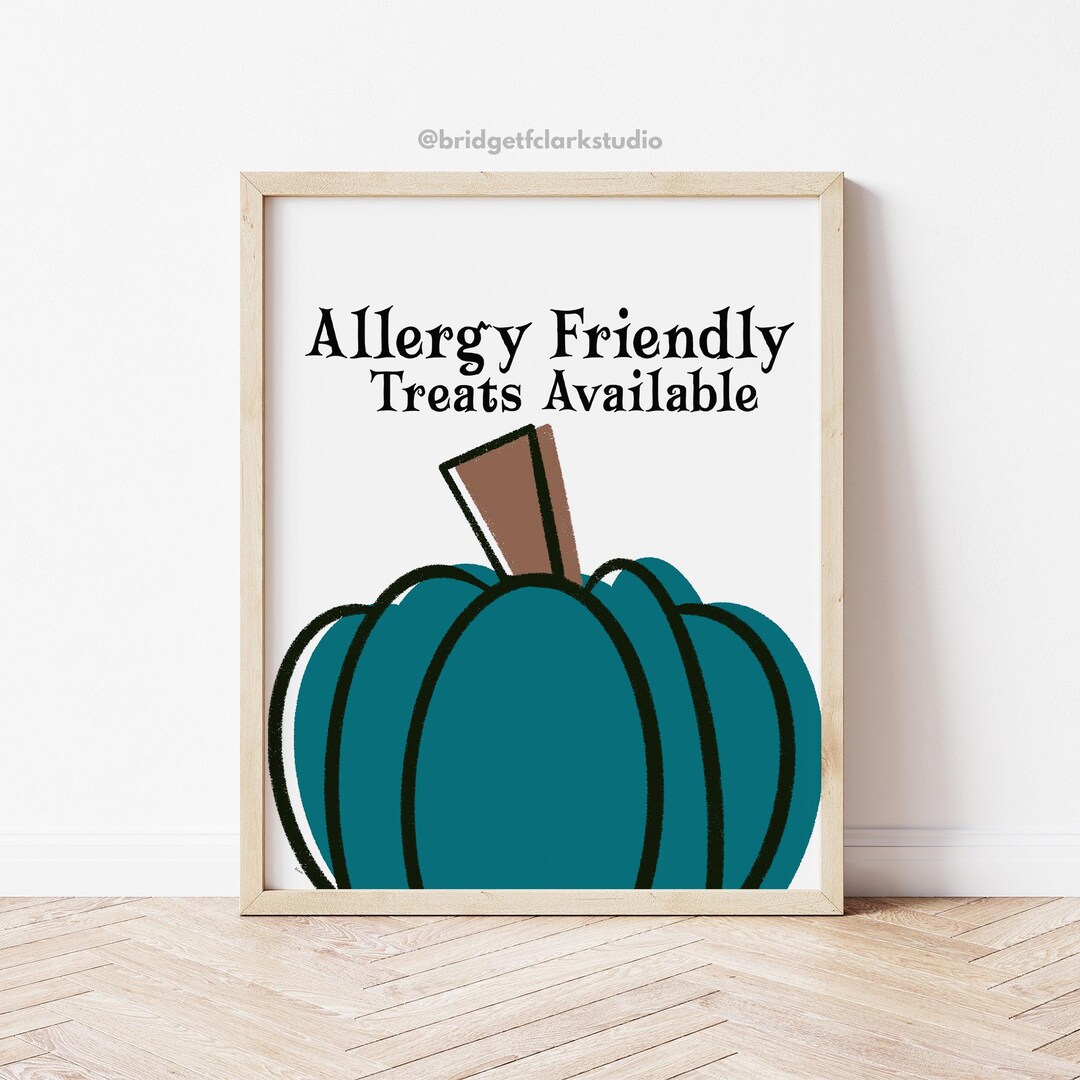 Teal Pumpkin Printable, Teal Pumpkin Sign, Halloween Printables ...