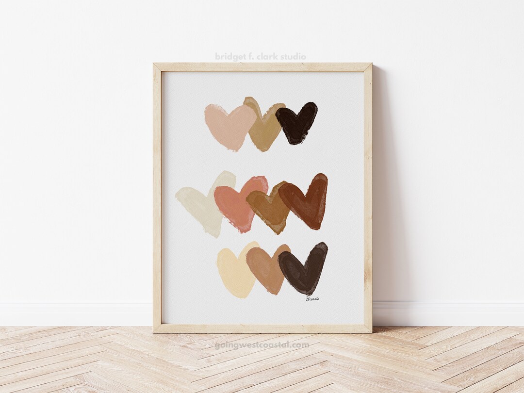 Diversity Heart Printable Wall Art, Love Artwork, Relationship Art ...