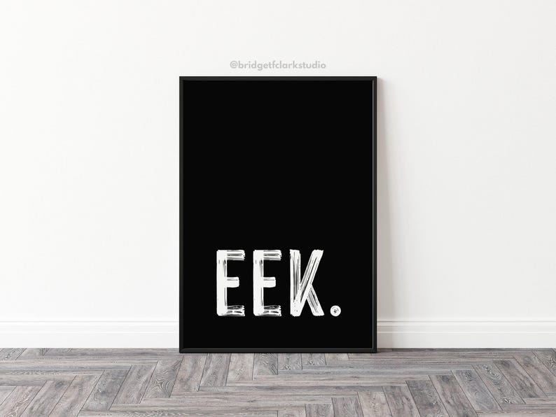 Eek Sign, Minimal Halloween Printable Wall Art, Boho Halloween Party ...