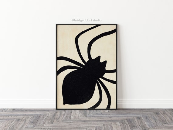Spider Printable Spider Wall Art Halloween Printable Wall - Etsy