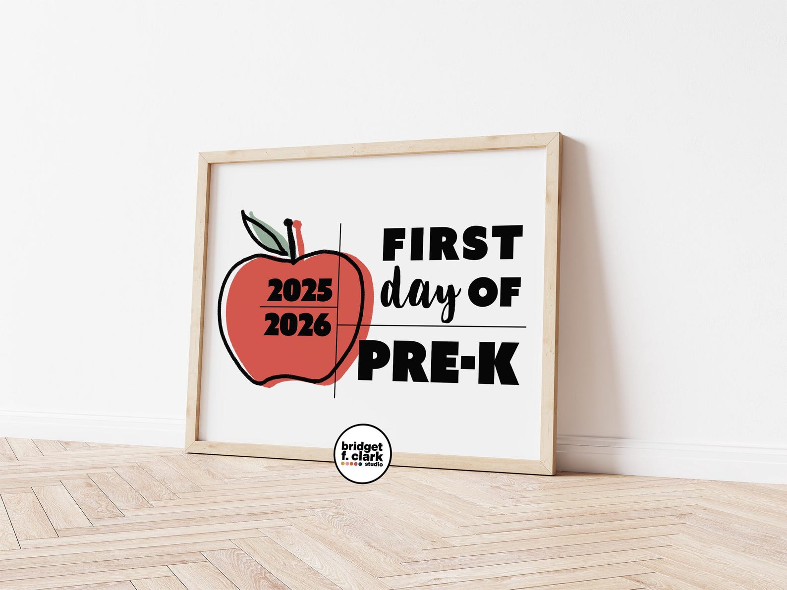 First Day of Pre-k Sign, Back to School Printable, Start of School Sign ...