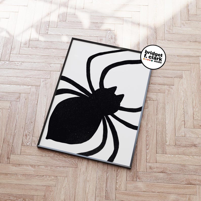 Spider Printable, Big Spider Wall Art, Modern Halloween Printable Wall ...