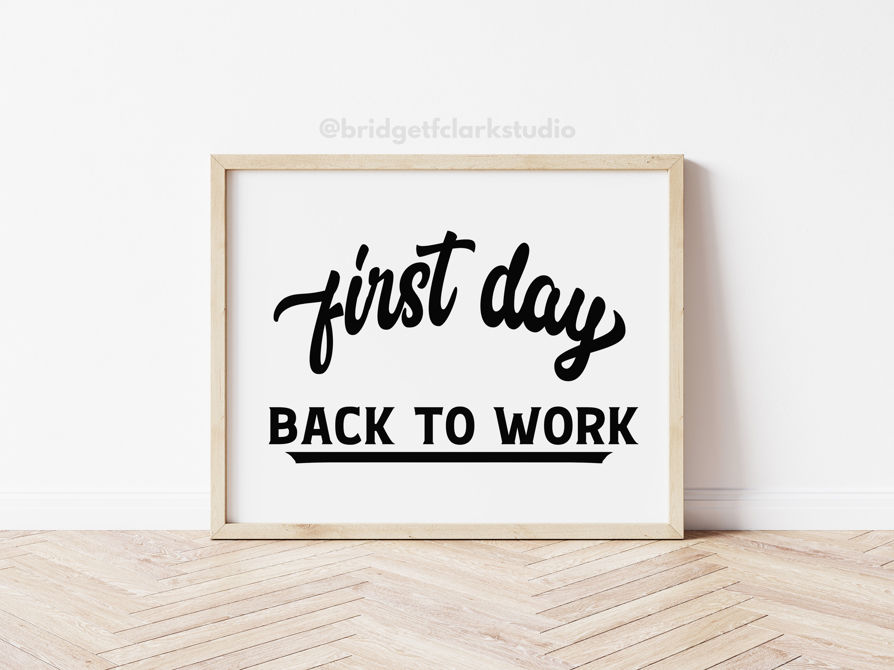 First Day Back to the Office Sign, Back to Work Sign Printable, Back to ...
