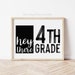 First Day of Fourth Grade Sign, Back to School Printable, Start of ...