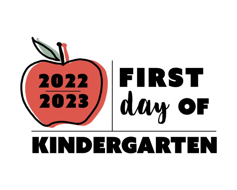 First Day of Kindergarten Sign Back to School Printable - Etsy