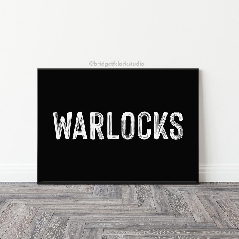 Warlock Art, Printable Wall Art, Halloween Decor, Halloween Printable ...