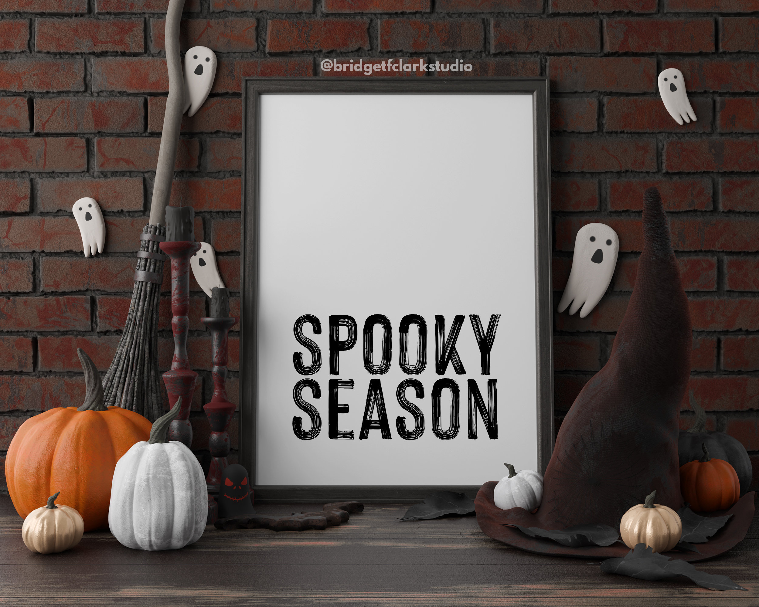 Spooky Season Art, Halloween Printable Wall Art, Boho Halloween Party ...