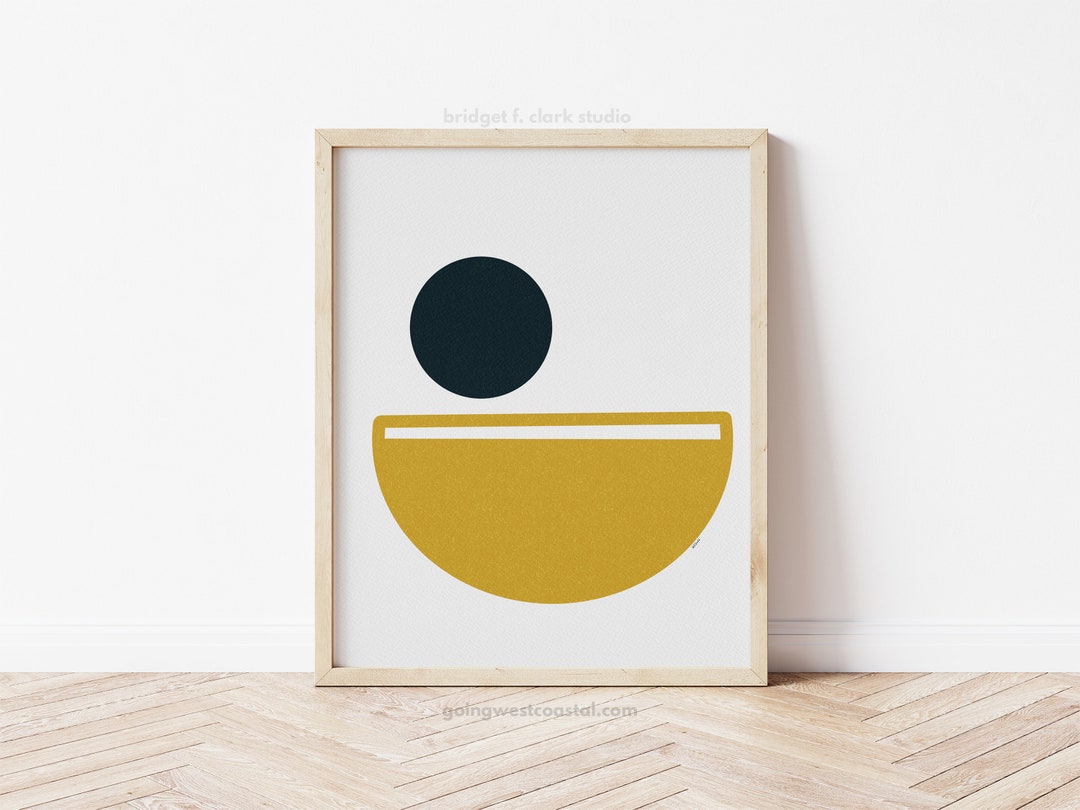 Kreis Kunst, druckbare Wandkunst, MCM Wandkunst, geometrische Wandkunst, Retro Kunst, Wand-Dekor ...