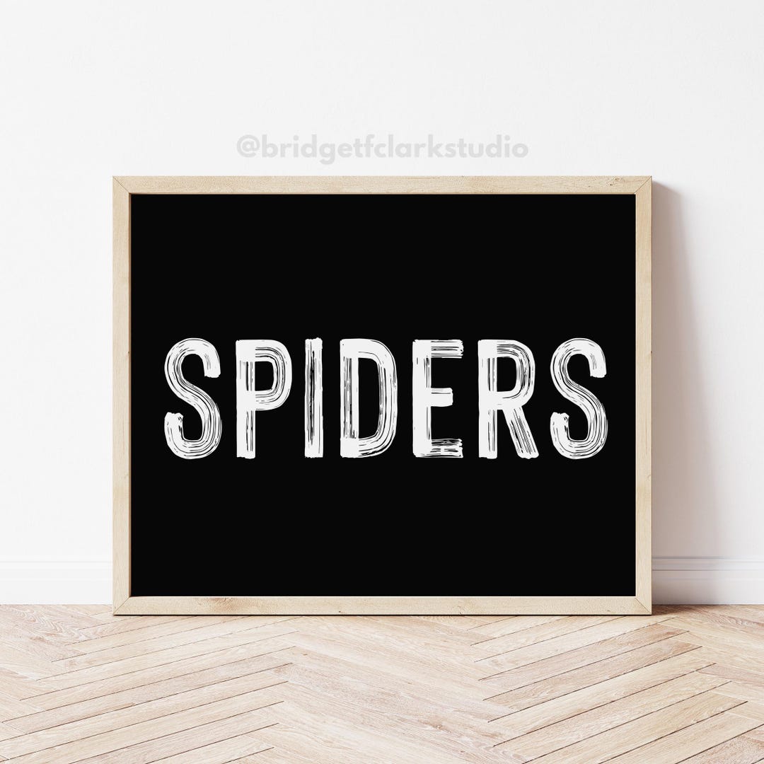 Spider Wall Art, Spider Printable Artwork, Halloween Printable Wall Art ...