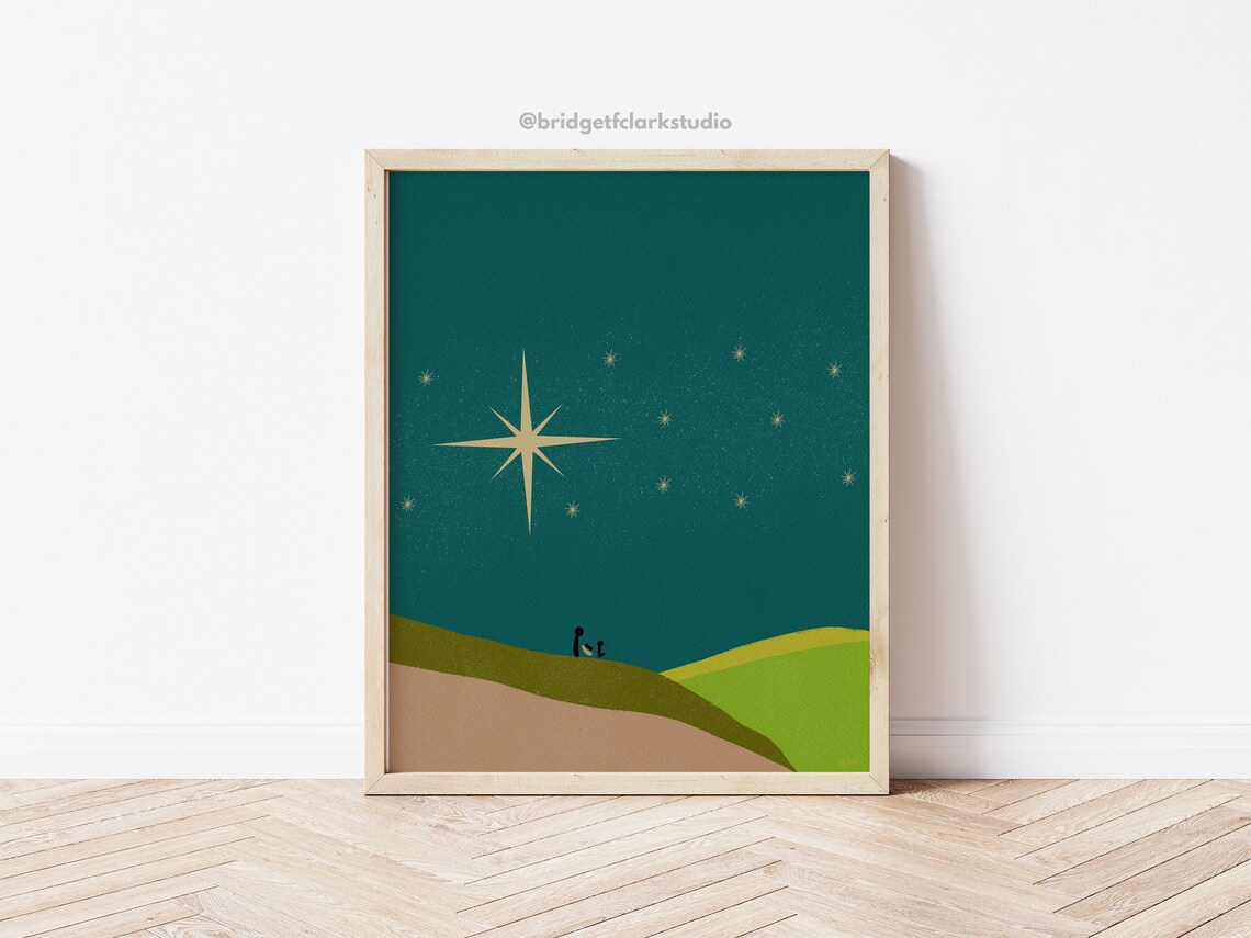 Nativity Art Printable Wall Art Christmas Wall Art Nativity - Etsy