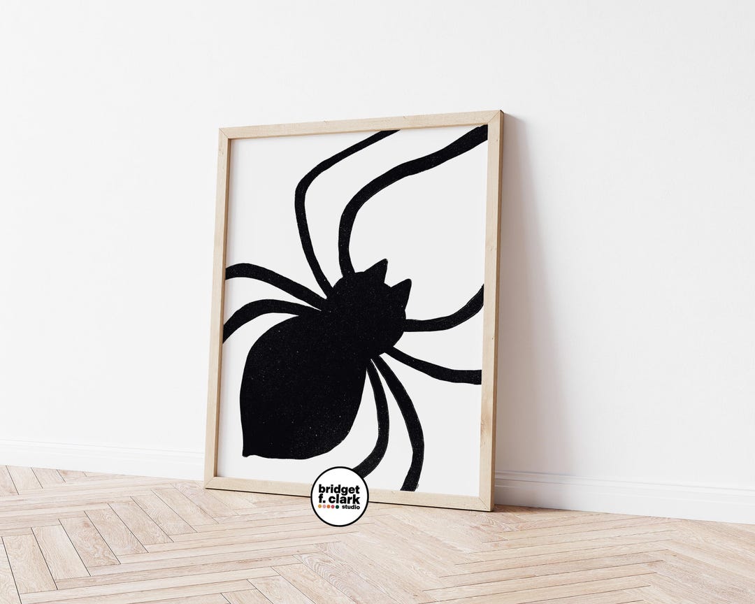 Big Spider Halloween Printable, Modern Halloween Printable Wall Art ...
