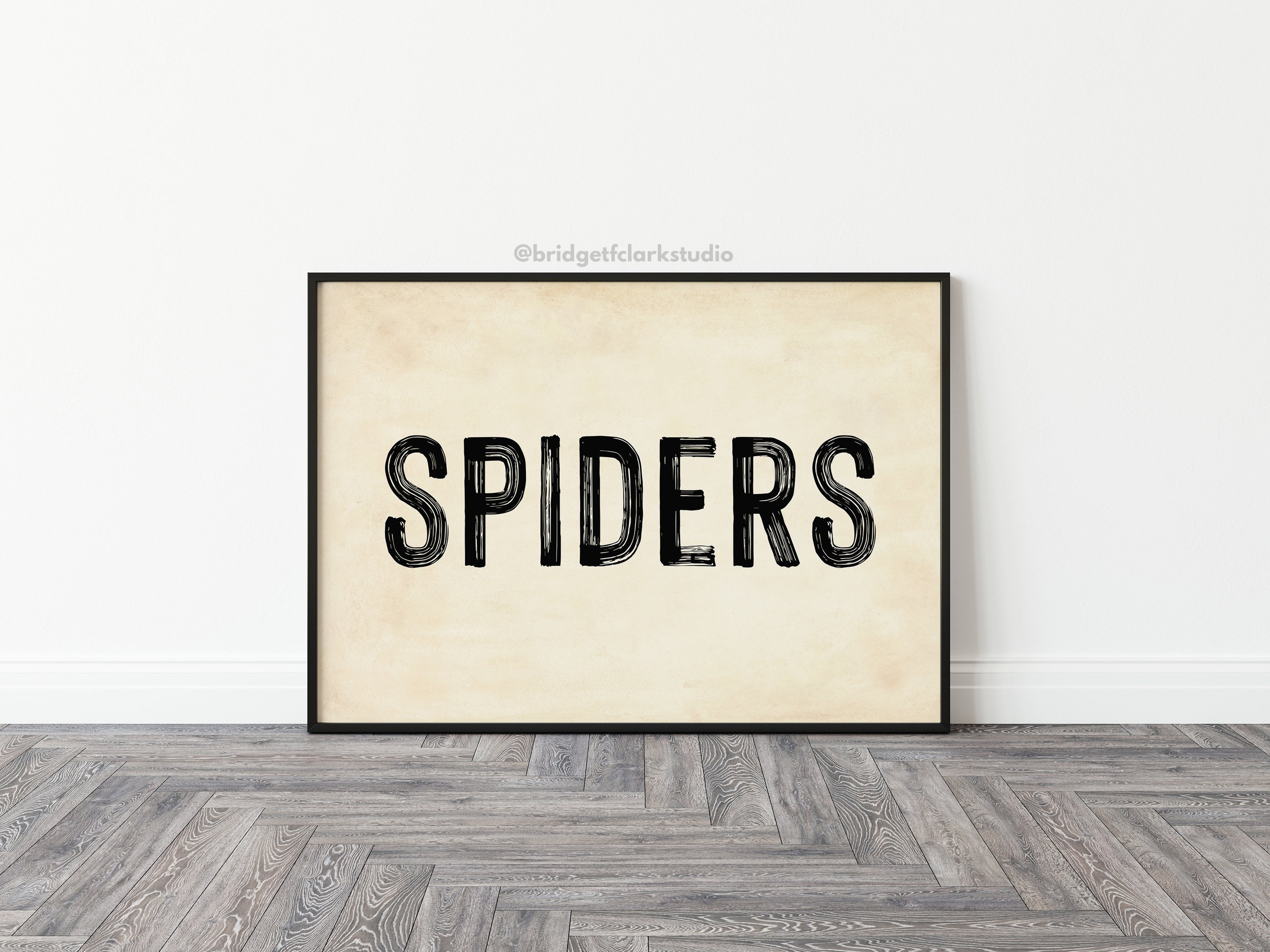 Spider Wall Art, Spider Printable Artwork, Vintage Halloween Printable ...