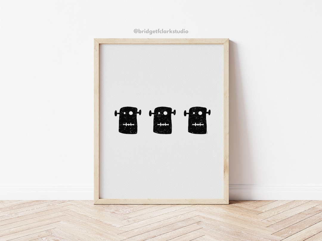 Monsters Prints, Cute Monster Art, Halloween Printable Wall Art ...