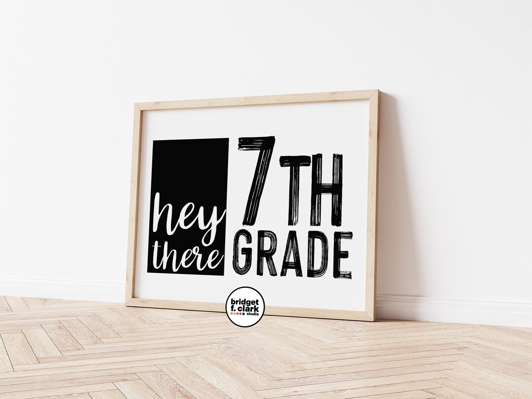 First Day of Seventh Grade Sign, Back to School Printable, Start of ...